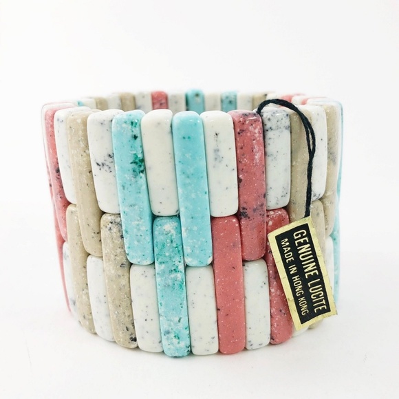 Coro | Jewelry | Vintage Chunky Stretch Bracelet Genuine Lucite | Poshmark